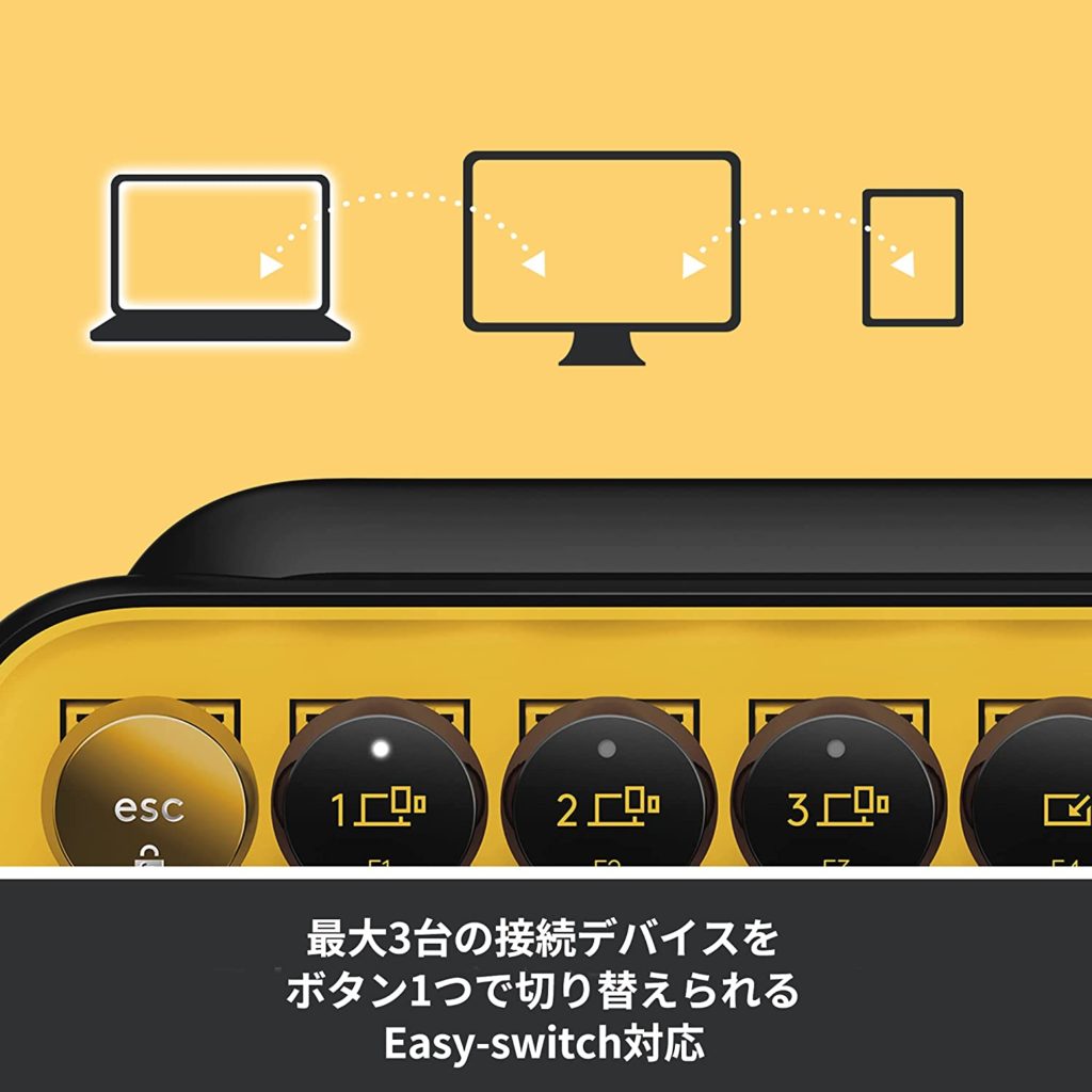 Logitech POP KEYS K730 Mechanical Wireless Keyboard (Yellow) - TITIP JEPANG