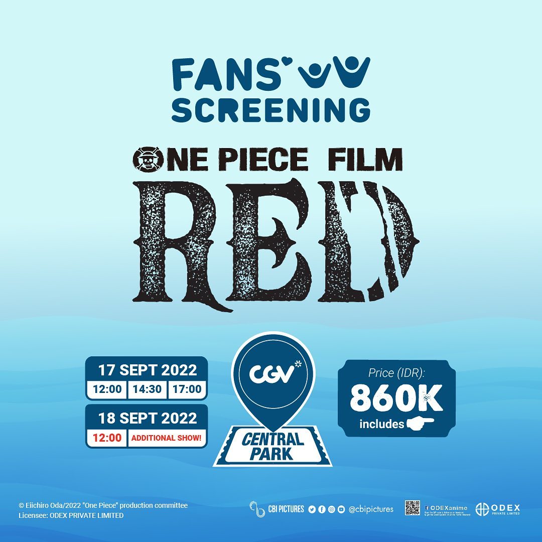 One Piece Film Red Kembali Tambah Layar Fan's Screening, Dan Langsung ...