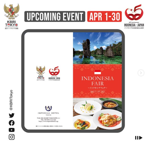 Indonesia Fair 2023 Sajikan 4 Menu Utama di Hotel Bintang Lima Tokyo ...