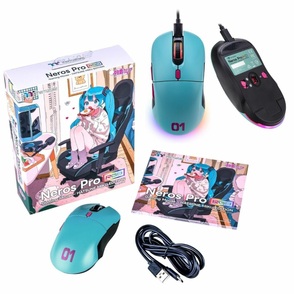 Mouse Gaming Hatsune Miku X Thermaltake Neros Pro RGB - TITIP JEPANG