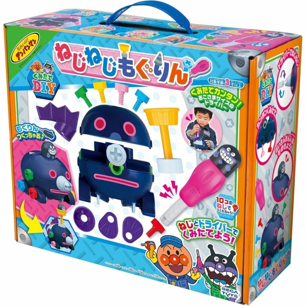 Sega Toys Anpanman Buildable DIY Screwing Mogurin (2017) Koleksi ...