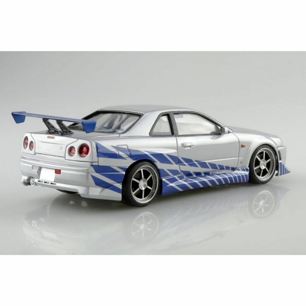 AOSHIMA 1/24 Fast and Furious R34 Skyline GT-R Model Kit Original PO-25 ...