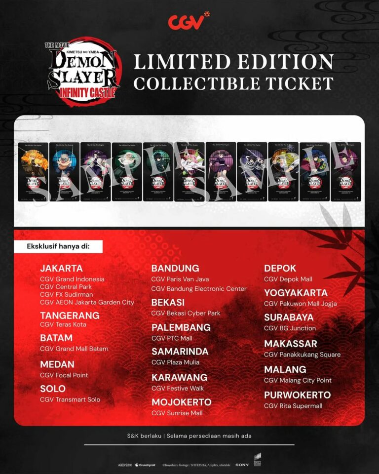 Bikin Ngiler! Visual Collectible Ticket & Trading Card Demon Slayer Infinity Castle Resmi ...
