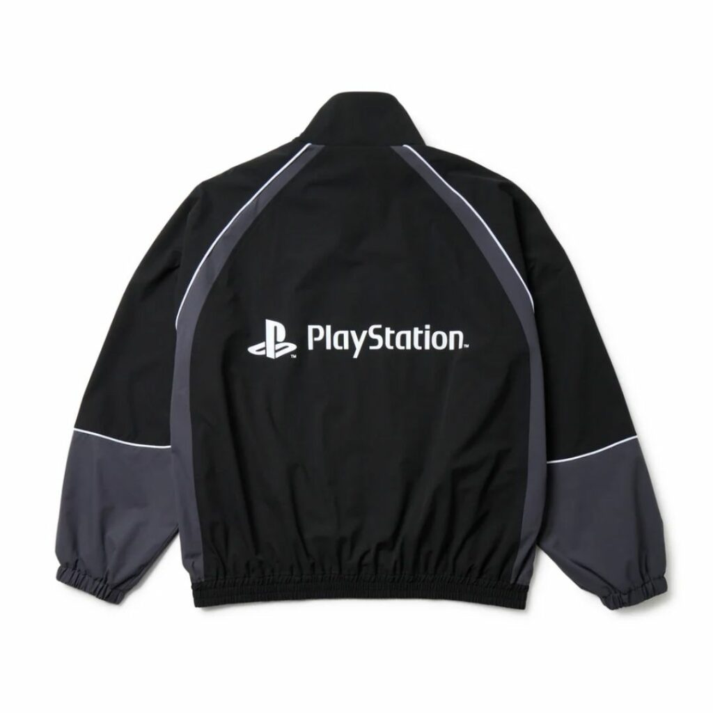 New Era x PlayStation Oversized Piping Track Jacket Black - TITIP JEPANG